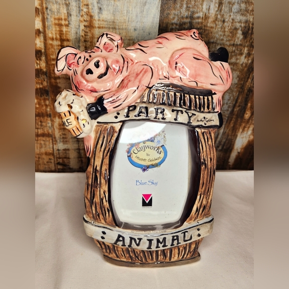 Blue Sky | Accents | Blue Sky Clayworks Party Animal Picture Frame Pig ...